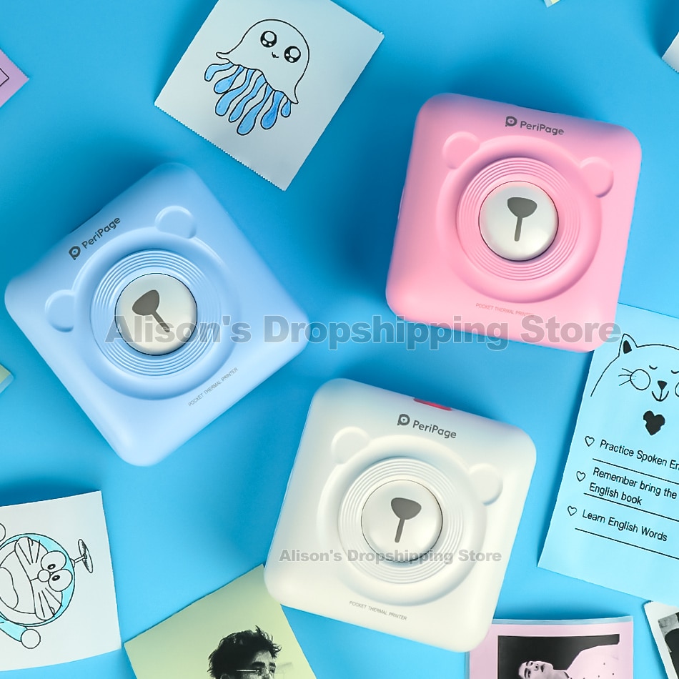 Pocket Printer 58mm Mini Portable Bluetooth Wireless Paper Photo ...