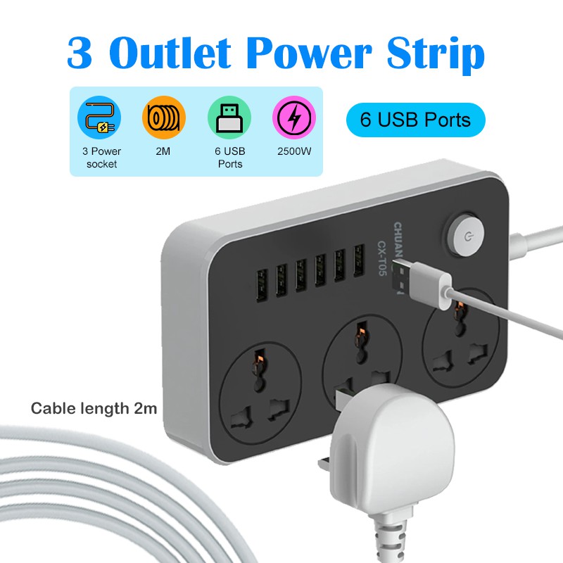 Hoco DC15 ปลั๊กไฟ 3 ช่อง รางปลั๊กไฟ 4 usb 32w / 1 ช่อง PD 20W hoco DC15 ...