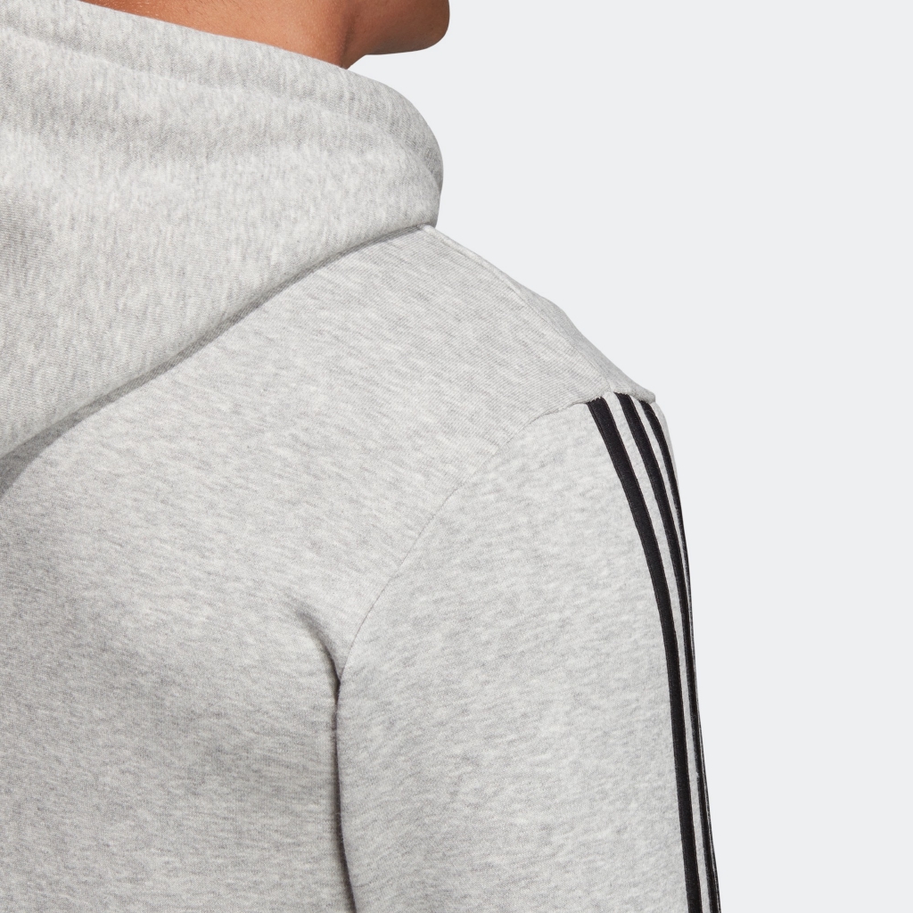 adidas เสื้อฮู้ดเฟรนช์เทอร์รีย์ Must Haves 3-Stripes ผู้ชาย สีเทา ...