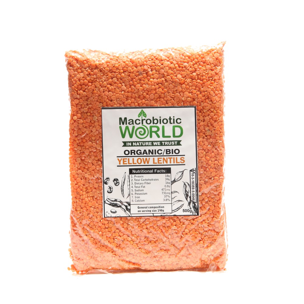 Organic/Bio Yellow Lentils | ถั่วเลนทิล สีเหลือง | Shopee Thailand