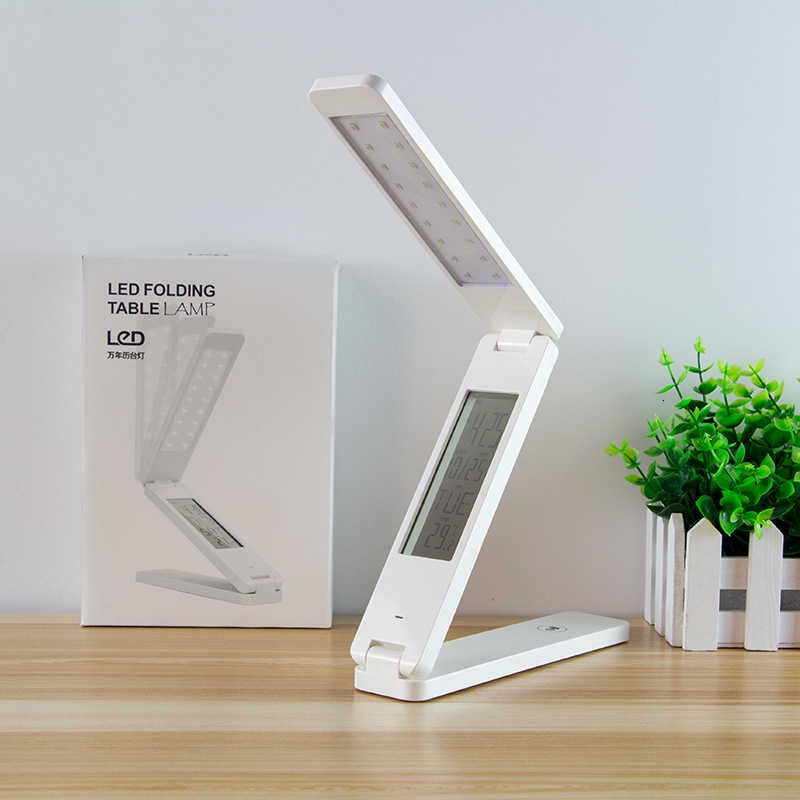 Led Charge Desk Lamp Folding Student Dormitory Study Book Light Bedside ...