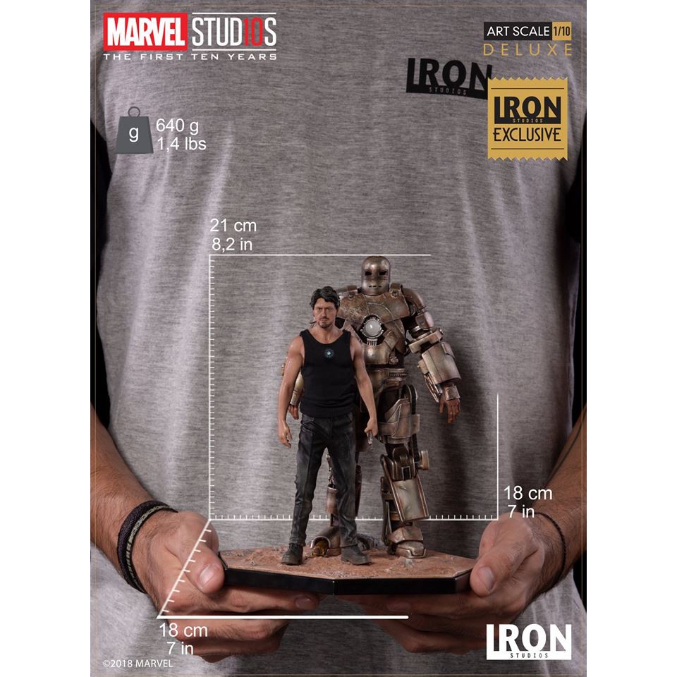 งานปั้น ของสะสม Iron Studios 1/10 Deluxe Art Scale - Tony Stark & Mark ...