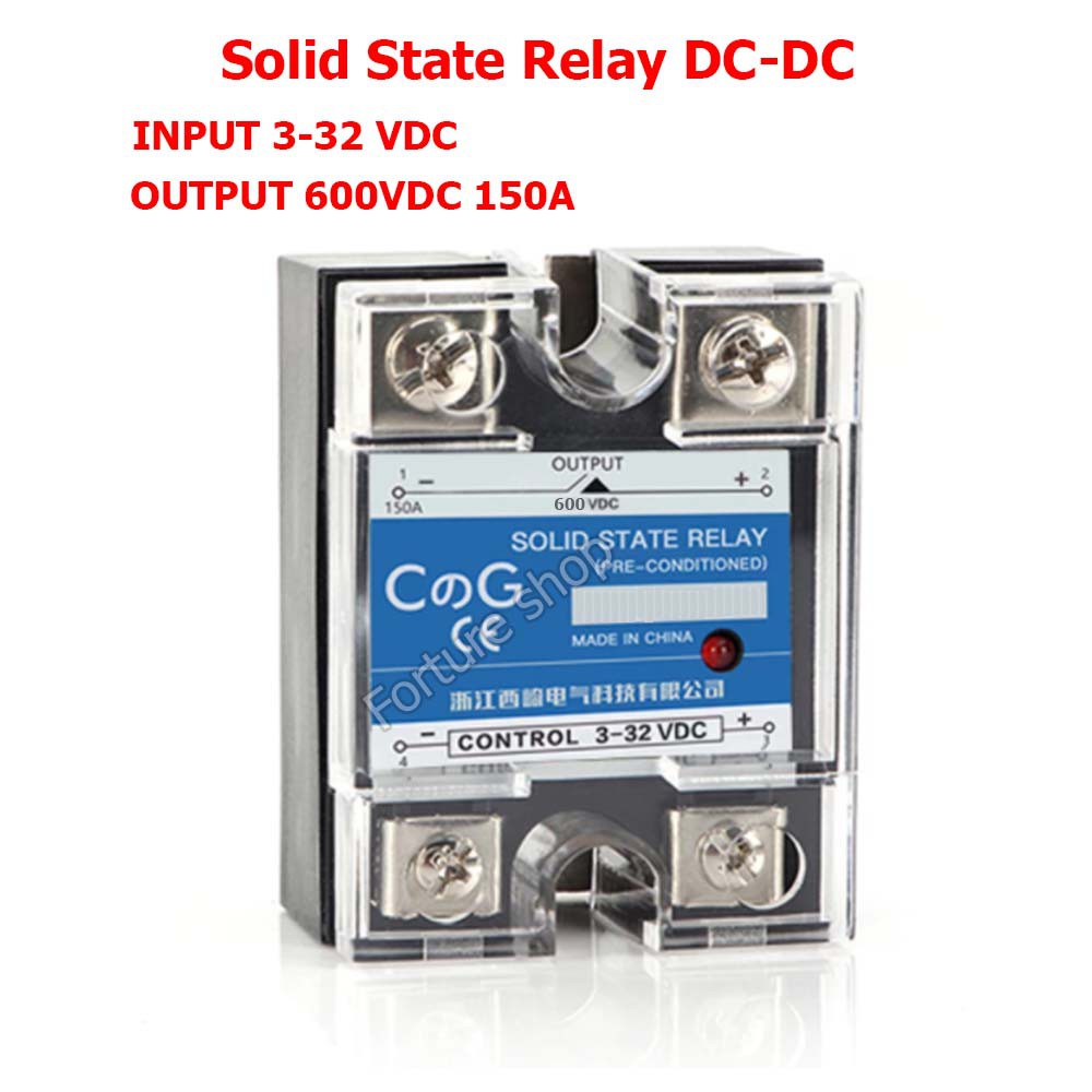 High Volt Solid State Relay Module SSR DC 3-32V DD DC-DC 600VDC 150A โซ ...