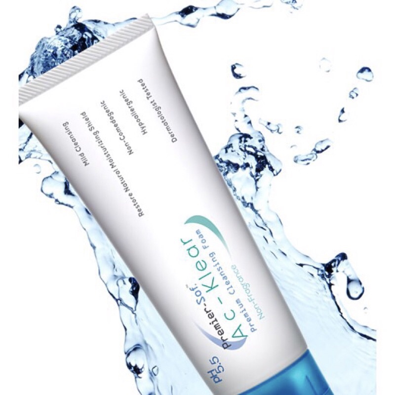 โฟมล้างหน้า ลดสิว Premier Sof AC-Klear Premium Cleansing Foam pH5.5 ขนาด 75 กรัม ลดสิว ปราศจาก ...