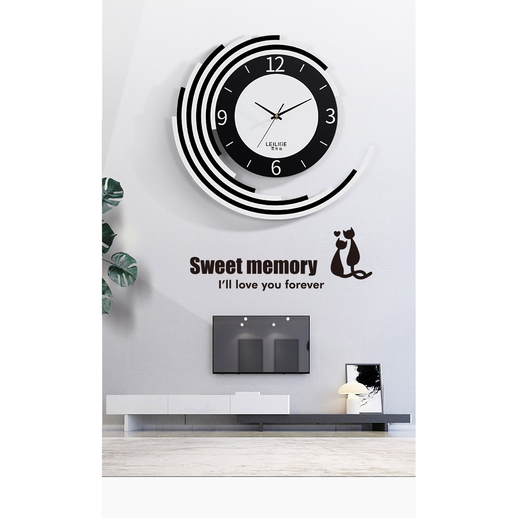 นาฬิกาแขวนผนังสไตล์นอร์ดิกสําหรับตกแต่งห้องนั่งเล่น - q333s.th - ThaiPick
