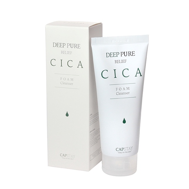 โฟมล้างหน้า Capstay Deep Pure Relief Cica Heartleaf Foam Cleanser 150ml ...