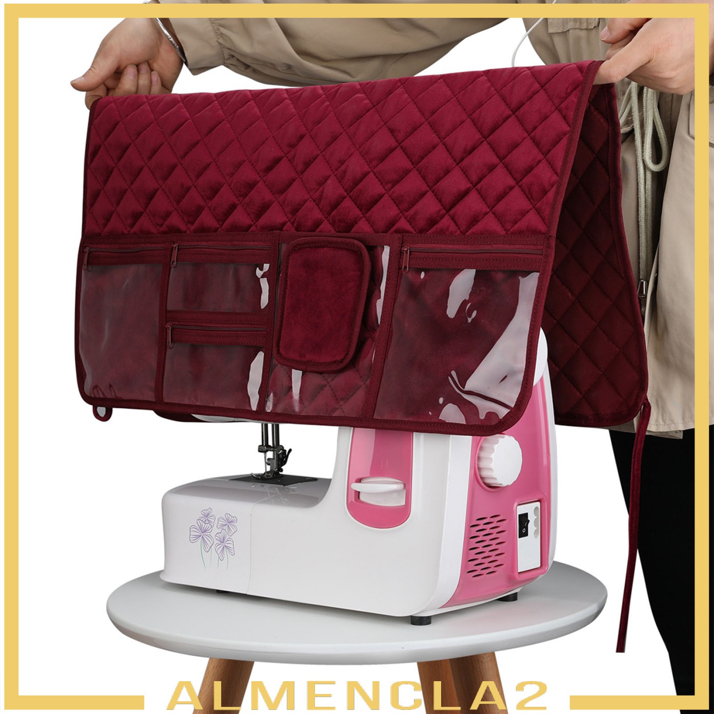 [ALMENCLA2] Sewing Machine Pad Storage Organizer Table Mat with Pockets ...
