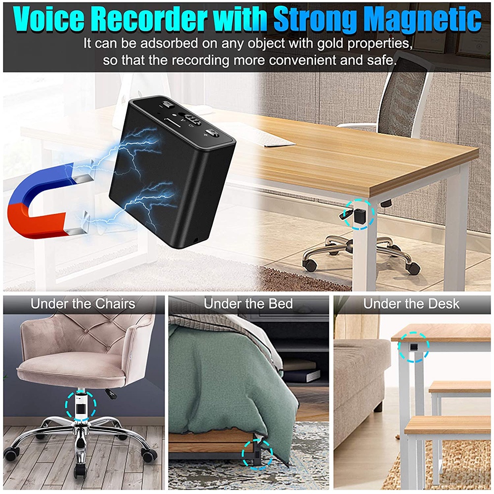 บันทึกเสียงQ65 Mini Voice Recorder Rectangle Dictahone M3 layer Audio ...