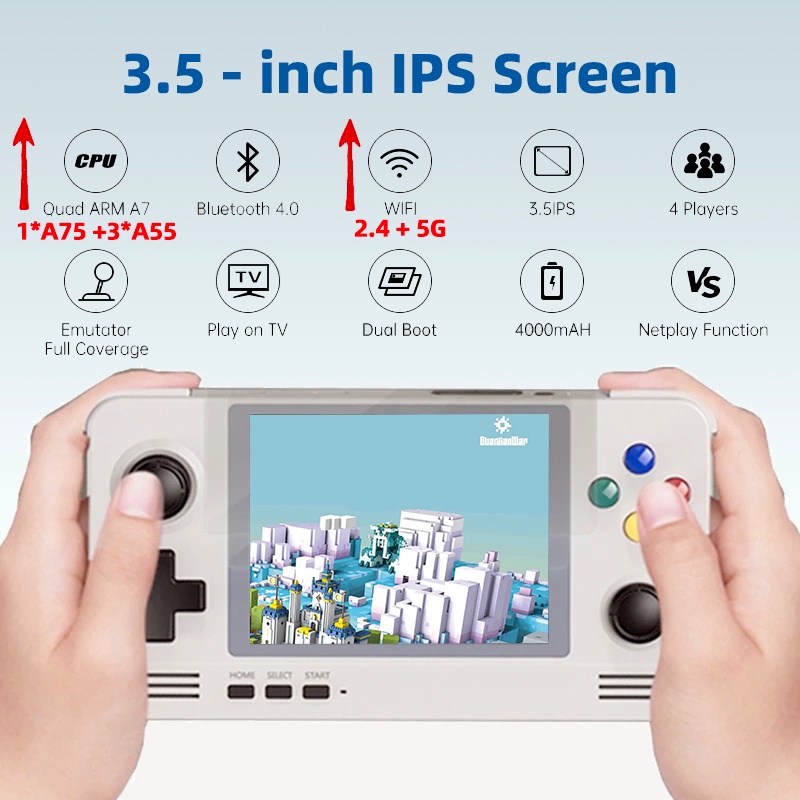 Retroid Pocket 2 Plus 3.5Inch Touch Screen Retro Video Game Consoles ...