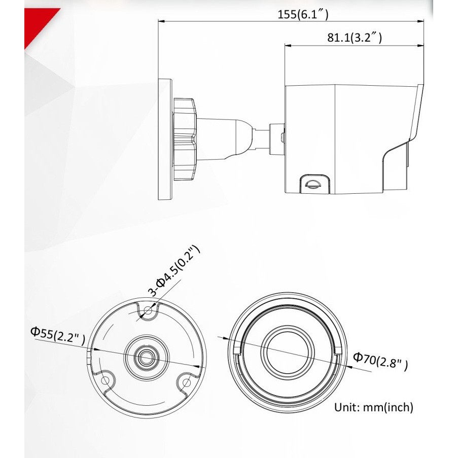กล้องวงจรปิด Hikvision DS-2CD2045FWD-I Bullet IP Camera 4MP - rittec - ThaiPick
