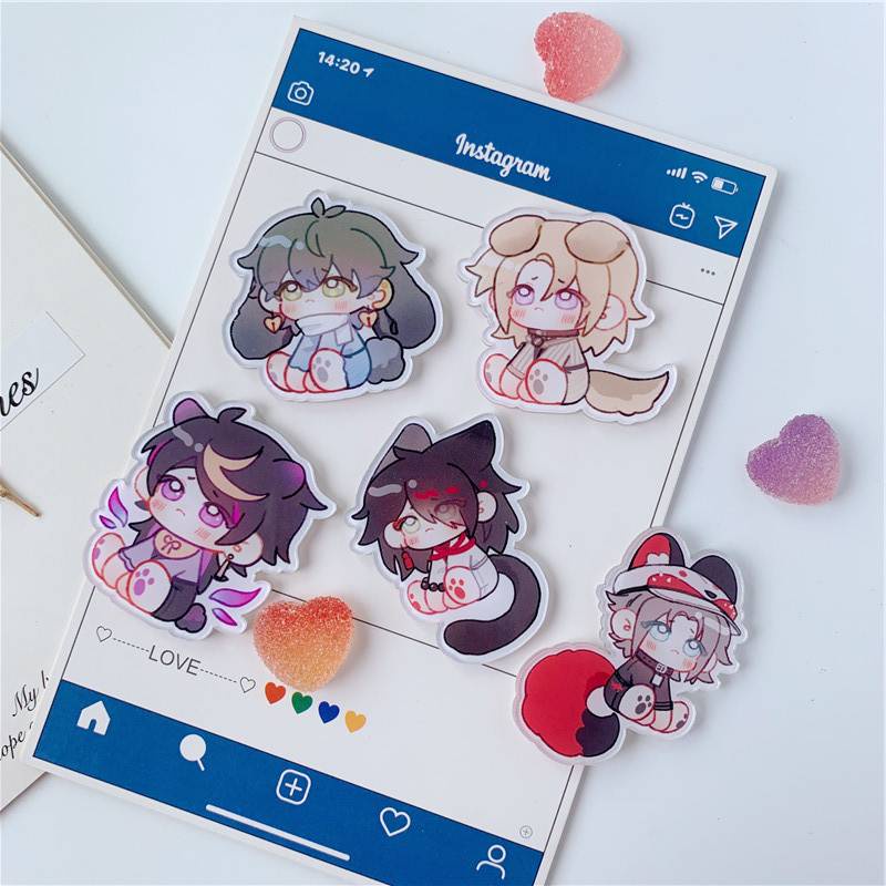 Yt1 เข็มกลัด ลายการ์ตูนอนิเมะ ANYCOLOR Vtuber LUXIEM Pin Luca Mysta Ike ...