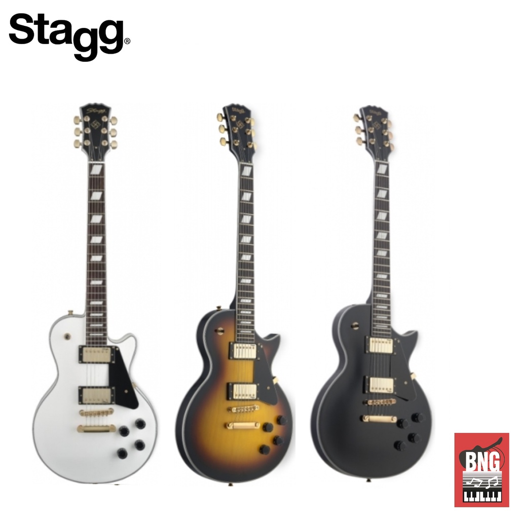 STAGG L-400 WH,SB,BK ทรง Les Paul Electric Guitar | Shopee Thailand