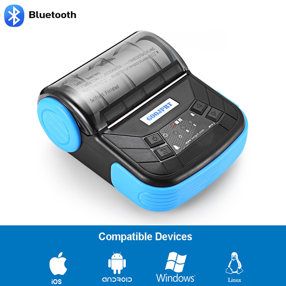 3" 80mm mini Bluetooth Thermal Receipt Printer Portable Bluetooth ...