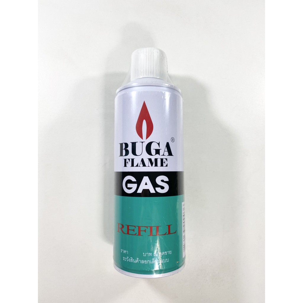 BUGA FLAME GAS ของแท้ แก๊สกระป๋อง แก๊สเติมไฟแช็ค 375ml(ใหญ่) | Shopee ...