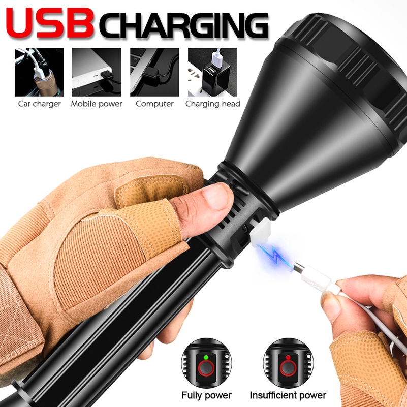 P70 super bright flashlight rechargeable glare long-range xenon lamp ...