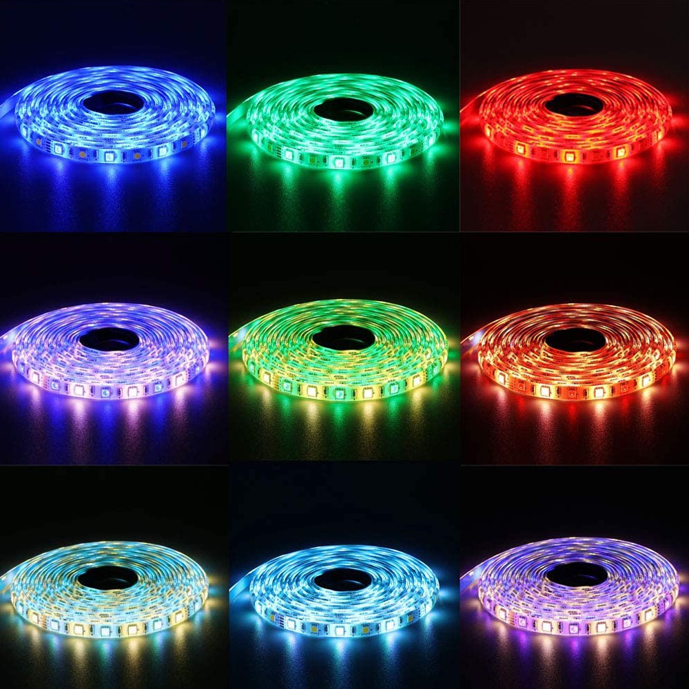 รางปลั๊กไฟ:5m 10m WIFI RGB RGBW RGBWW Led Stri SMD5050 Dimmable Light ...