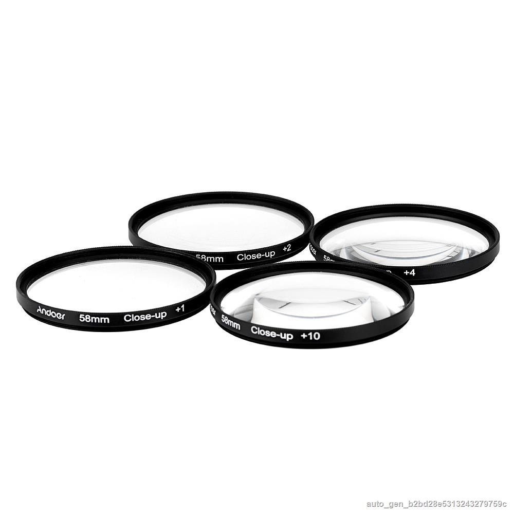 Andoer 58mm Macro Close Up Filter Set 1 2 4 10 with Pouch for Nikon ...
