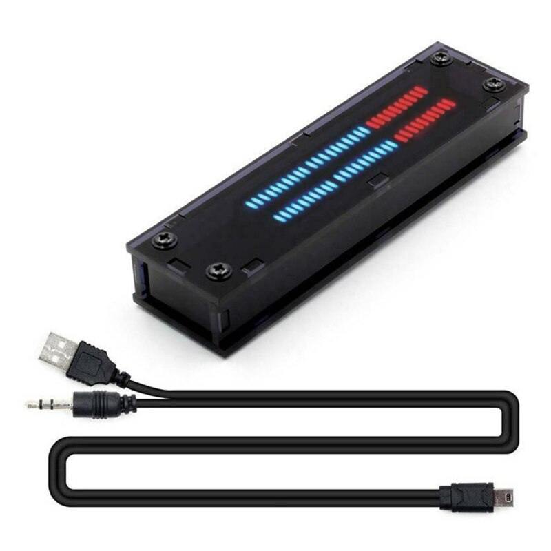 New Dual 30bit Full Color LED Audio Level Indicator Panel VU Meter For ...