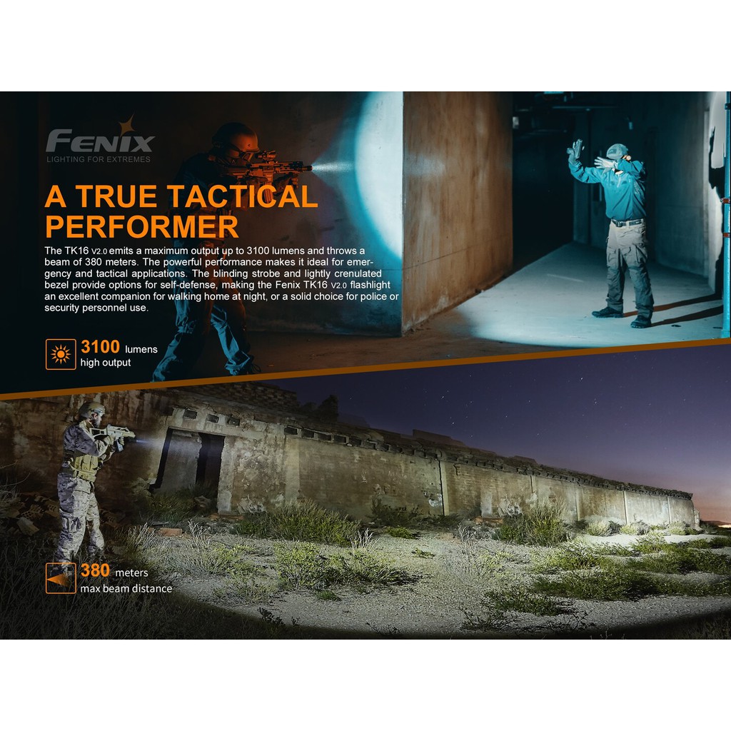 ไฟฉาย Fenix TK16 V2.0 DUAL TAIL SWITCH TACTICAL FLASHLIGHT - pppshop9 ...