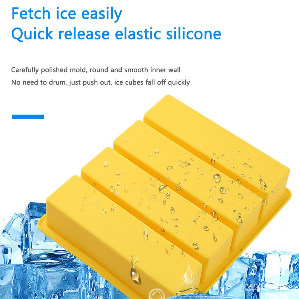Rectangular Ice Mould Silicone Ice Cube Trays Kitchen Ice Cube Mold ...