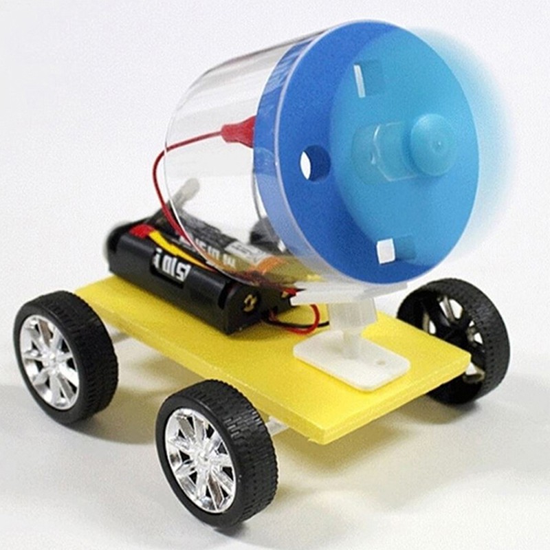 Colorfulswallowfree Kid Diy Wooden Single-Wing Wind Car Assembly Model ...