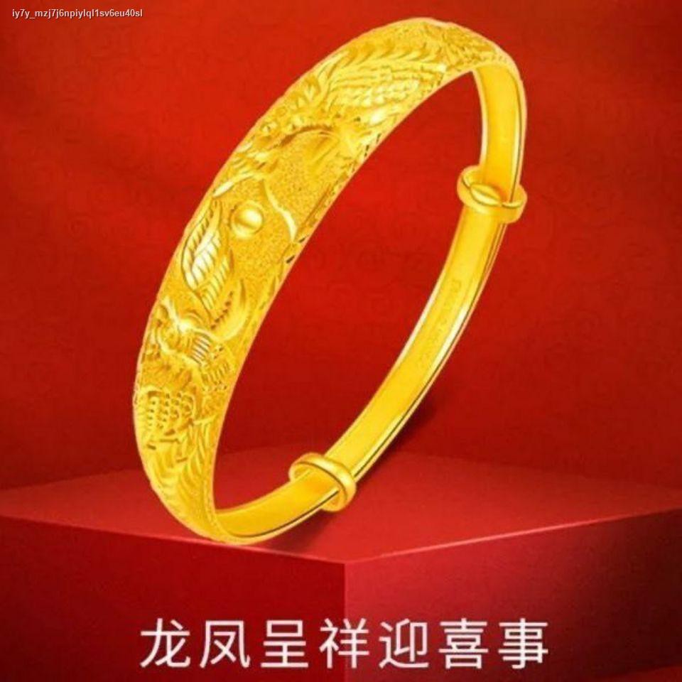 ใหม่ล่าสุด๑ ฮ่องกงแท้เก่าเซียงเฟิงสร้อยข้อมือทองคำแท้ผู้หญิงหน้ากว้าง ...