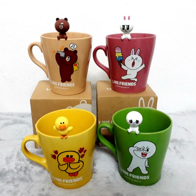 แก้วมัค LINE FRIENDS (Coffee Mug) พร้อมช้อน น่ารักๆ มี 4 แบบ สินค้า ...