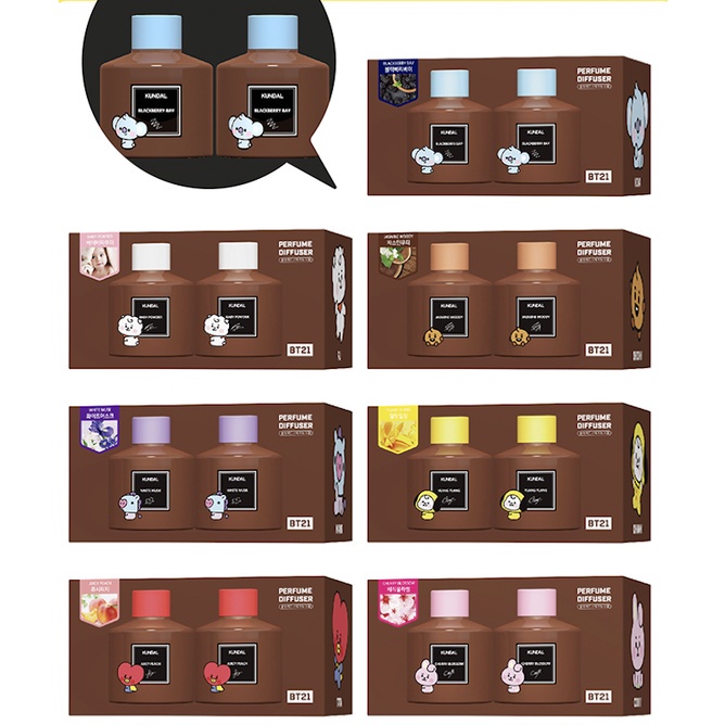 หรี่แสงได้ เครื่องกระจายกลิ่นอโรม่า [KUNDAL] BT21 Perfume Diffuser/Rose ...