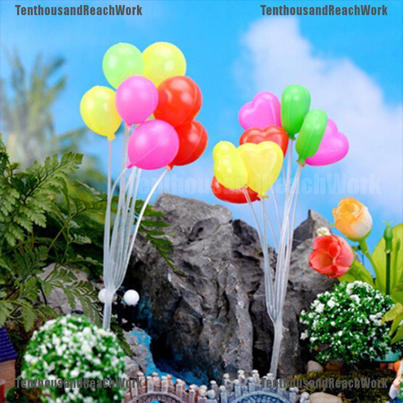 TReachWork Miniature Fairy Garden Mini Balloon Dollhouse Craft Plant ...