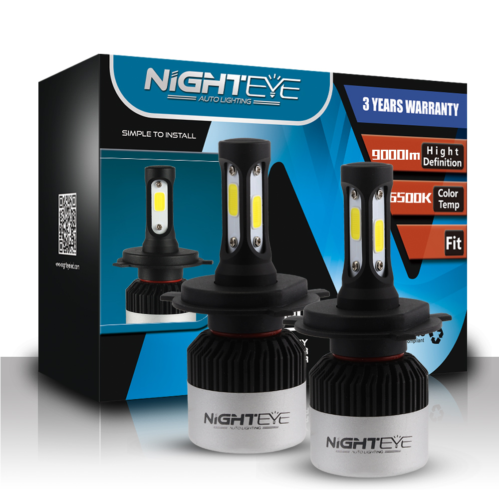 NIGHTEYE Super Bright Car Headlights H7 LED H4 led H8/H9/H11 HB3/9005 HB4/9006 Auto Bulb 72W ...
