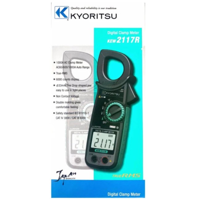 Kyoritsu ดิจิตอลแคล้มป์มิเตอร์ AC Digital Clamp Meter รุ่น KEW 2117R ...