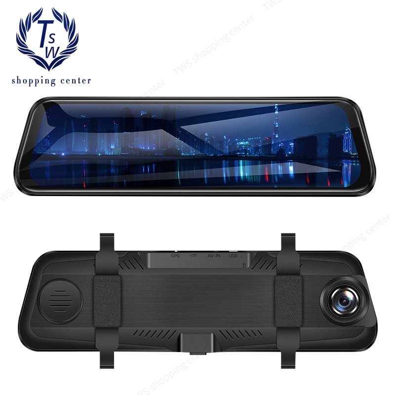 TWS กล้องติดรถยนต์ 10 นิ้ว Touch Screen เต็มจอ กล้องหน้า1080 หลัง720 ...