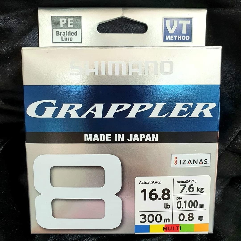 สายPE Shimano GRAPPLER X8 ความยาว 300 เมตร มีหลายเบอร์ สายทะเลตอบโจทย์ ...