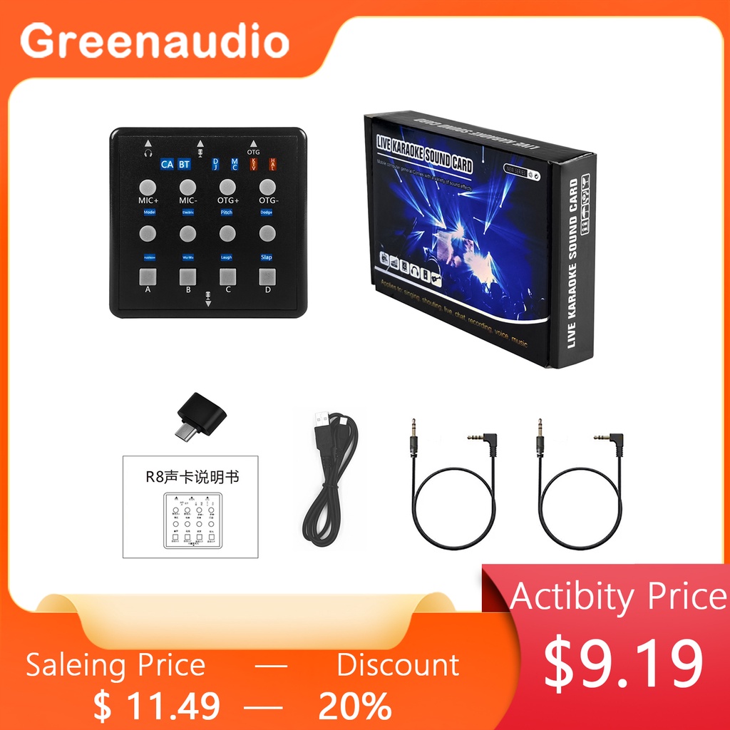 การ์ดเสียงGAXR8 rofessional sound card audio interface/sound card live ...