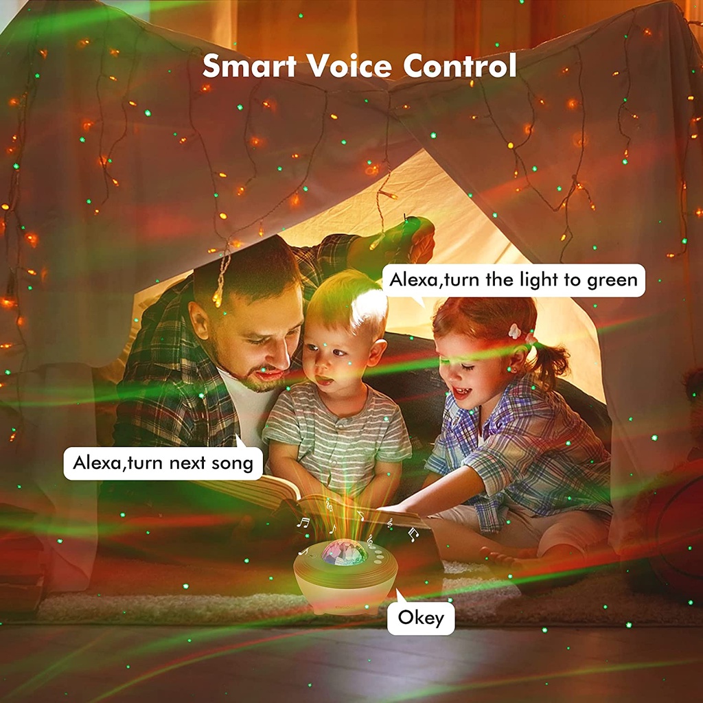 Star Projector LED Galaxy Night Light Lamp Work With Alexa Smart Wifi ...