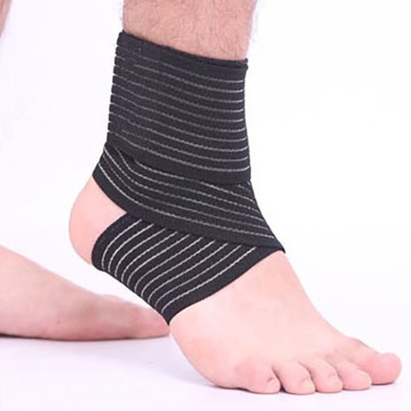 Elastic Ankle Support Foot Compression Wrap Bandage Brace with Velcro ...