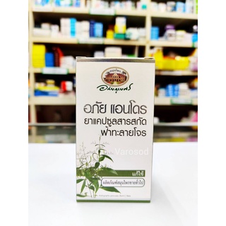 อภัย แอนโดร อภัยภูเบศร ยาแคปซูลสารสกัดฟ้าทะลายโจร 45 แคปซูล (มีแอนโดรกราโฟไลด์ 20 มก.) ABHAI ...