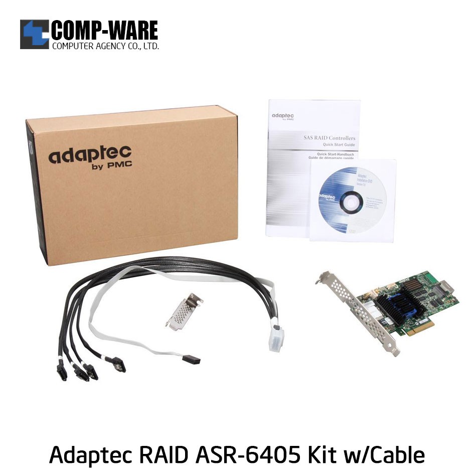 Microsemi Adaptec Raid Controller 2271100-R รุ่น ASR-6405 4-Port Internal PCIe Kit พร้อมสาย ไม่ ...