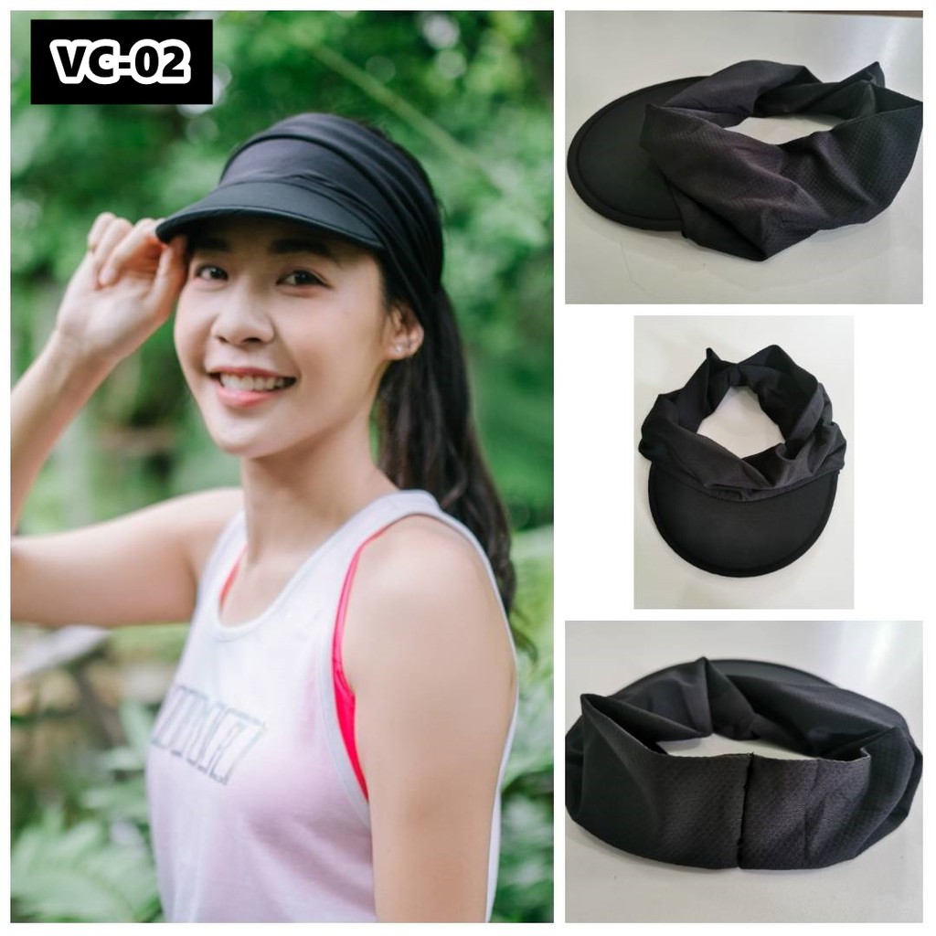 Pack Run Visor หมวกผ้าอเนกประสงค์ (แบบปีกหมวกอ่อนม้วนเก็บได้) - 2b_runner_shop - ThaiPick