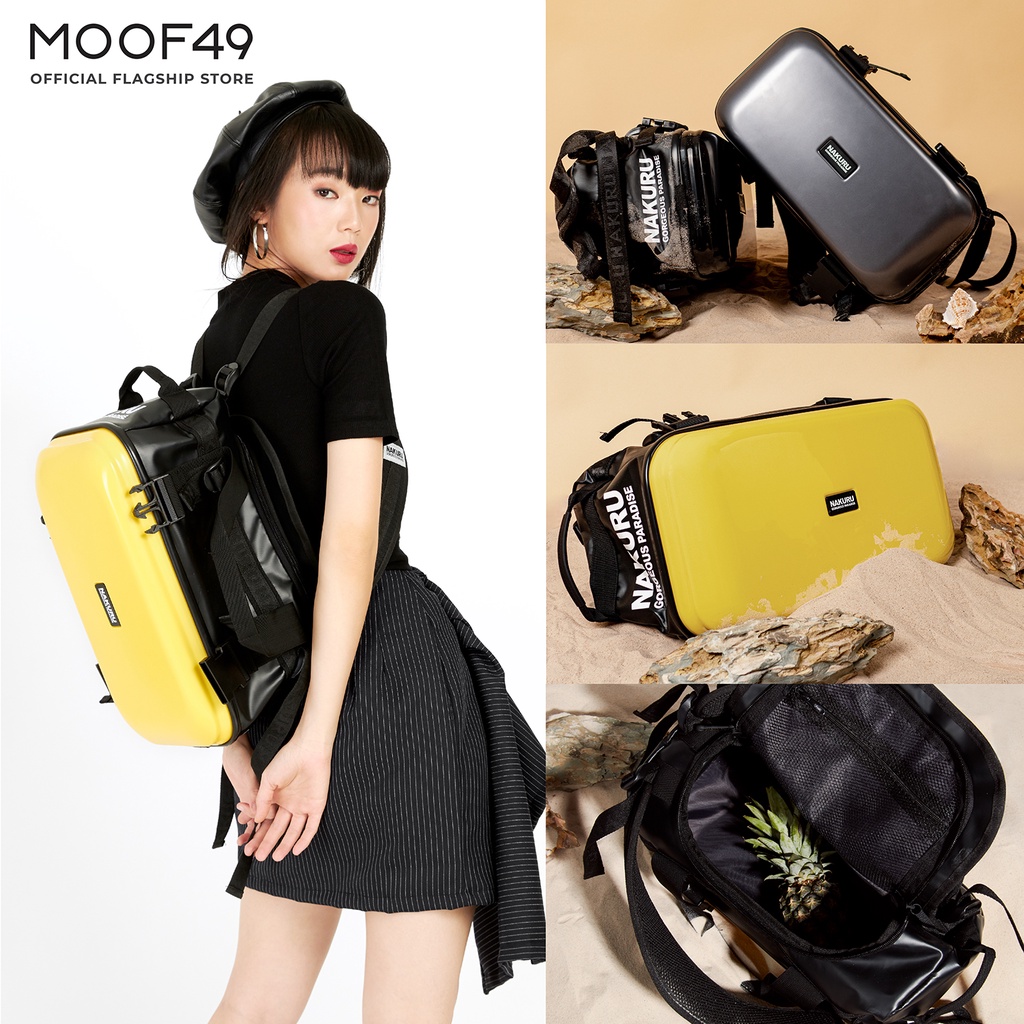MOOF49 กระเป๋าเป้ Nakuru Backpack Case ขนาด (S 14 M 17) มีสามสี (ดำเทาเหลือง) เป้กันน้ำ เป้มอไซ ...