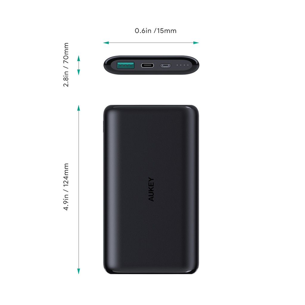 AUKEY PB-XN10 พาวเวอร์แบงชาร์จเร็ว Ultra Slim ขนาด 10000 mAh ด้วย ...