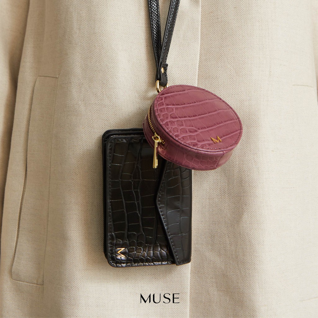 MUSE Round Coin Pouch กระเป๋าใส่เหรีญทรงกลม - g687gh5627 - ThaiPick