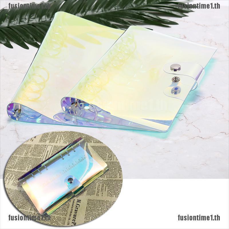 [Fusion] a5/a6 transparent laser binder loose leaf ring binder notebook ...