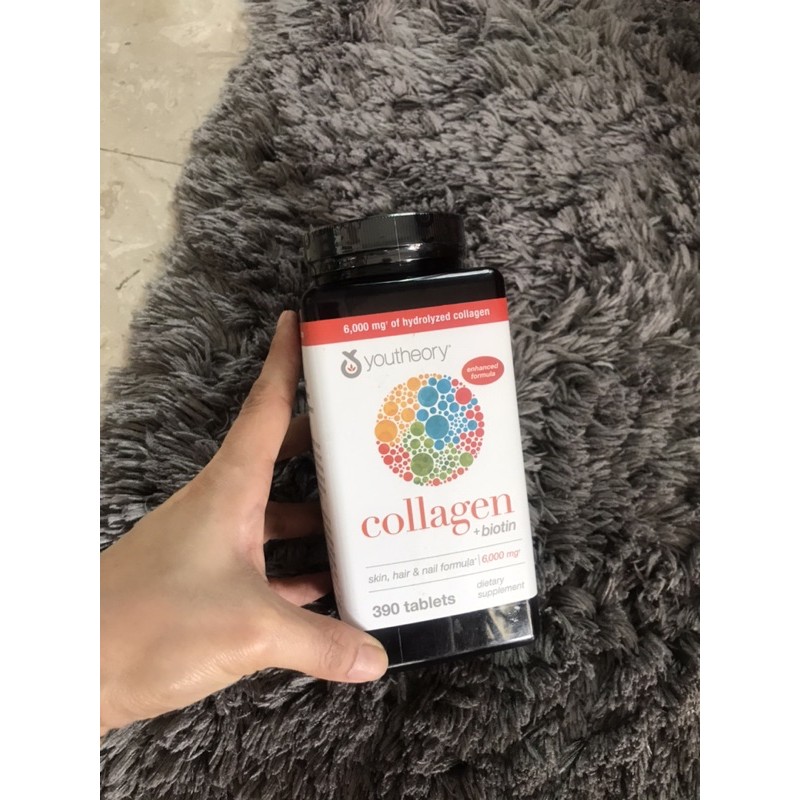 พร้อมส่ง Youtheory Collagen Plus Biotin Skin Hair Nail Formula 6000 mg ...
