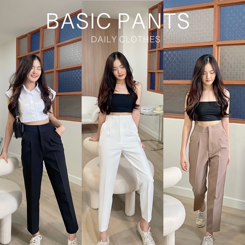 BASIC PANTSกางเกงทรงกระบอกเล็ก - dailyclothes.official - ThaiPick