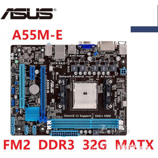 In stock For ASUS A55M-E Motherboard Socket FM2 DDR3 32GB For AMD A55M ...