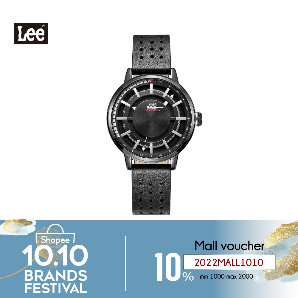 Lee นาฬิกาข้อมือ Metropolitan LEF-F164ABL1-1S แบรนด์แท้ USA สายหนังสีดำ ...
