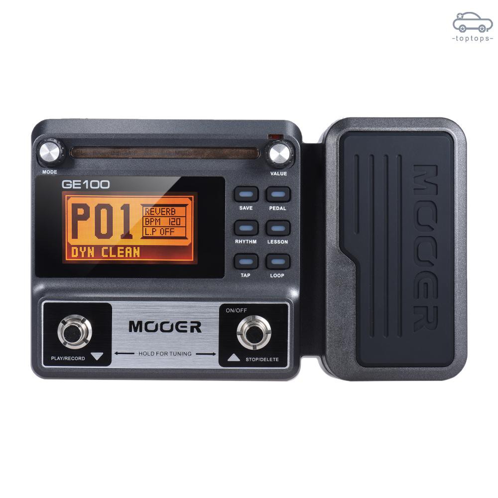 mooer ge 100 แท่นเหยียบเอฟเฟ็คกีตาร์พร้อมห่วงบันทึกเสียง 180 วินาที ...