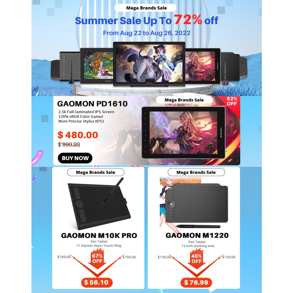 Hot StockGAOMON S620 6.5 x 4 Inches Digital Tablet Anime Graphic Tablet ...