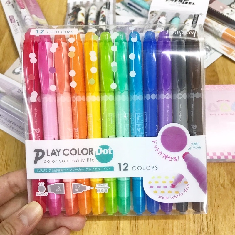 NEW Play Color Dot ปากกาเมจิก 2หัว สำหรับงานตกแต่ง - sweetionery - ThaiPick